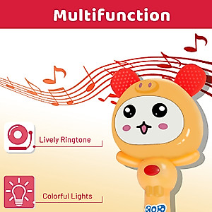 Serdios Baby Rattles Teething Toys 2pcs,Sensory Teether Toys,Grab Shaker Rattle,Tummy Time Rattle,Early Educational Infant Toys Gift Set,Newborn Birthday Gift Set for 0-3-6-9-12 Month for Babies