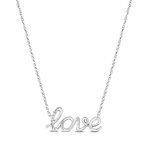 HALLMARK DIAMONDS So Special, So Loved Love Editorial Necklace Pendant in Sterling Silver with Diamonds