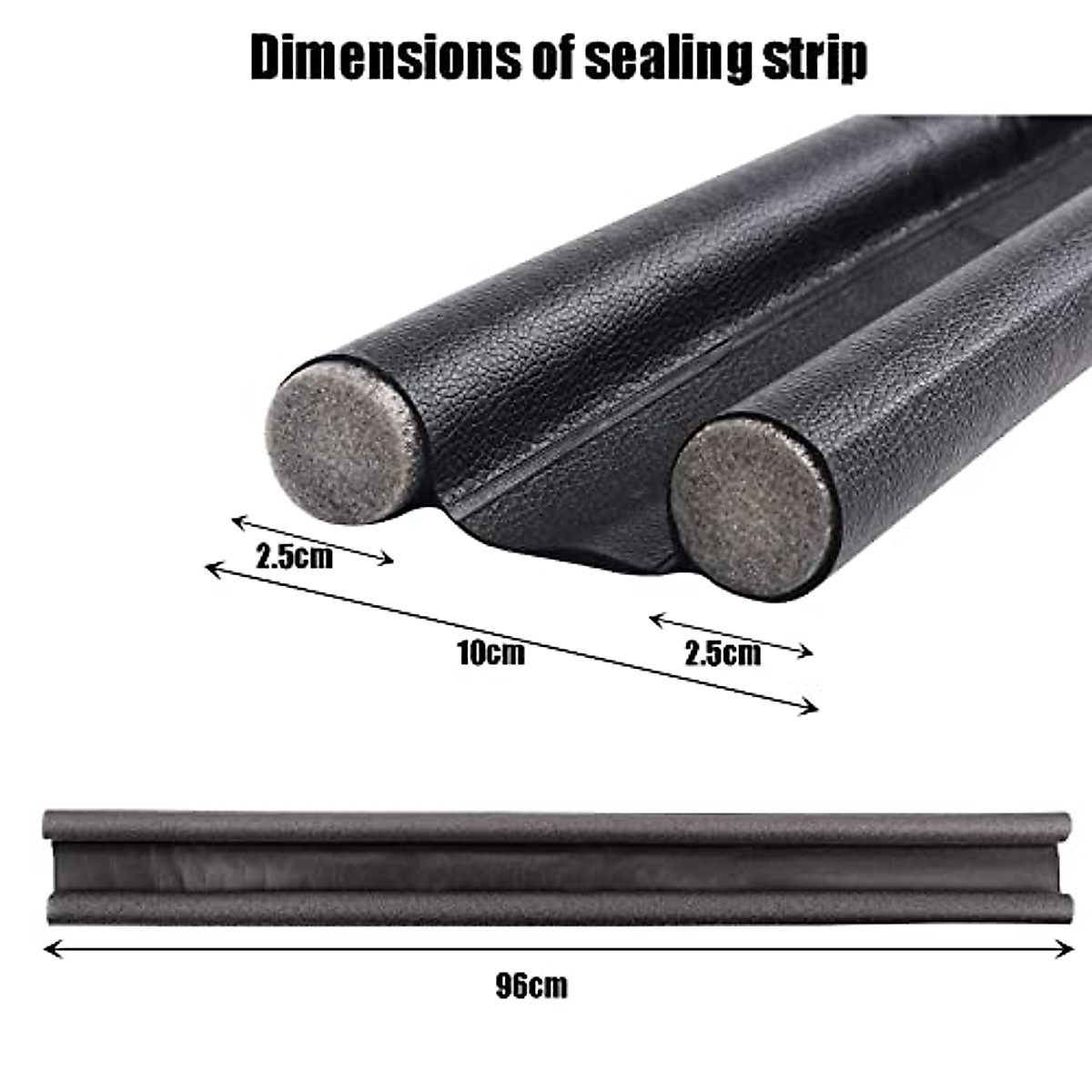 AOKON Door Draft Stopper 36 Inch Under Door Draft Noise Blocker Black Gap Stoppers Entry Door Draft Guard for Bottom of Doors Adjustable Twin Door Draft - Black