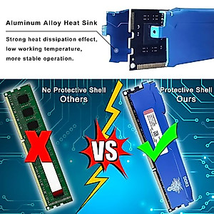 Yongxinsheng DDR3 8GB Desktop RAM 1600MHz PC3-12800 UDIMM Non-ECC Unbuffered 1.5V 2Rx8 Dual Rank 240 Pin CL11 PC Computer Memory Upgrade Module (Blue)