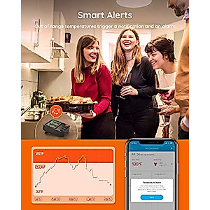 Govee Bluetooth Meat Thermometer, 230ft Range Wireless Grill Thermometer Remote Monitor with Temperature Probe Digital Grilling Thermometer with Smart Alerts for Smoker Cooking BBQ Kitchen Oven