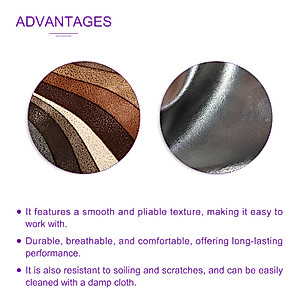 DMiotech 1 Pack 14 Inch x 53 Inch Faux Leather Sheet Furniture Cover Soft Grain White-1 PU Leather Roll for Handmade DIY Craft Projects