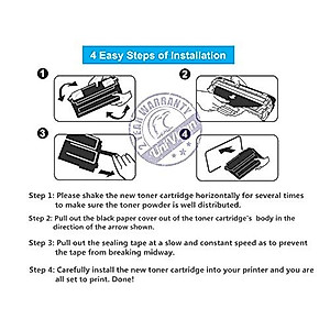 Compatible TN760 Black Toner (With Chip) Replacement for Brother TN760 TN730 Toner Cartridge fits for Brother HL-L2350DW HL-L2370DW HL-L2390DW HL-L2395DW DCP-L2550DW MFC-L2710DW Printers -1 x Black