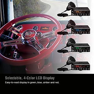 Cobra 29LX AM Professional CB Radio - Emergency Radio, Travel Essentials, NOAA Weather Channels and Emergency Alert System, Selectable 4-Color LCD, Auto-Scan and Radio Check, Black