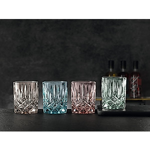 Nachtmann Noblesse Collection 4” Whiskey Tumbler, Made of Fine Crystal Glass, Glass for Bourbon, Whiskey, & Other Beverages, 10.4-Ounces, Dishwasher Safe, Set of 2 (Aqua)