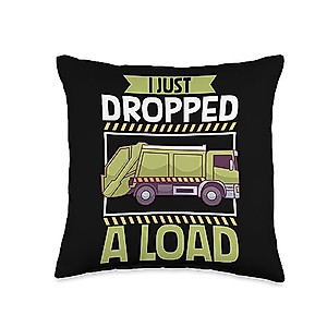 Garbage Trucks Recycling Garbage Truck Driver Throw Pillow