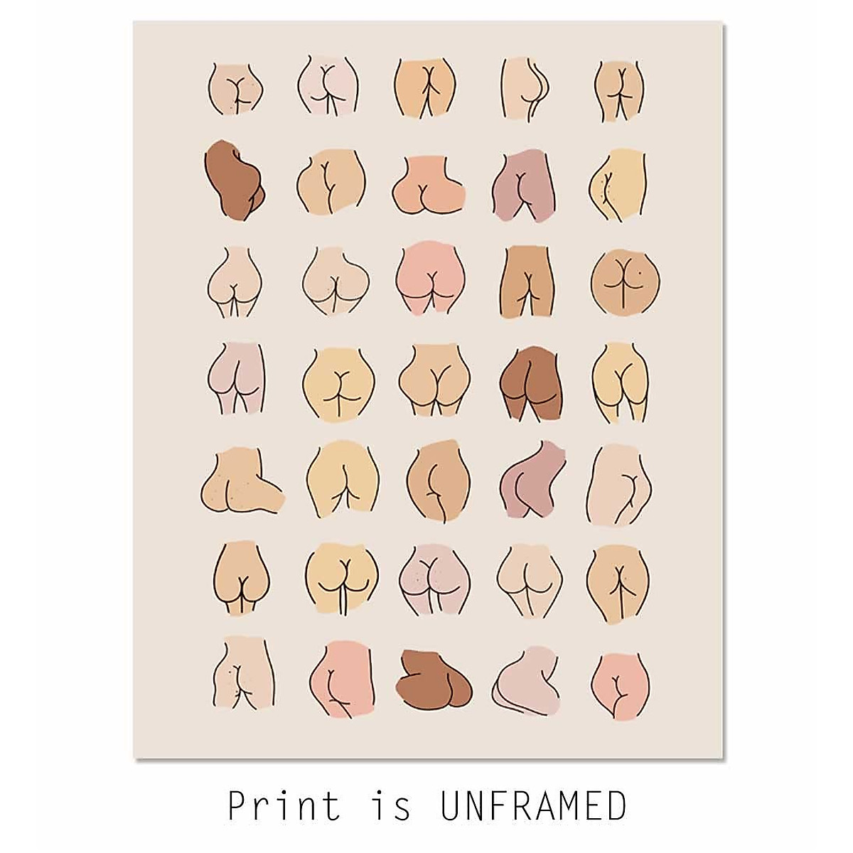 Funny Bathroom Signs Wall Art Boho Bathroom Wall Decor Mid Century Modern Art Bathroom Poster Boho Bathroom Artwork Gift (11X14 INCH)