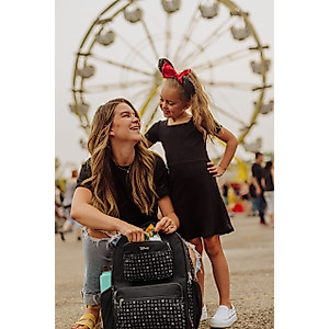 ONIVA - a Picnic Time brand - Disney Classic Mickey Mouse Park Tripper Day Bag - Cooler Backpack - Soft Cooler Backpack - Insulated Lunch Bag, (Black with White Pattern)