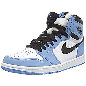 Nike Men's Air Jordan 1 Retro High OG University Blue, White/University Blue/Black, 12