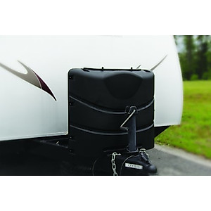 Camco 40539 Heavy-Duty 20lb or 30lb Dual Propane Tank Cover (Black)