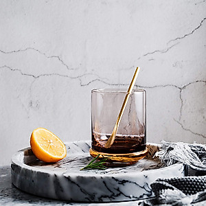 WUWEOT 8 Pack Stainless Steel Coffee Spoons, 5In Iced Tea Spoons Cocktail Stirring Spoons, Spice spoons with Short Handle (4 Colors)