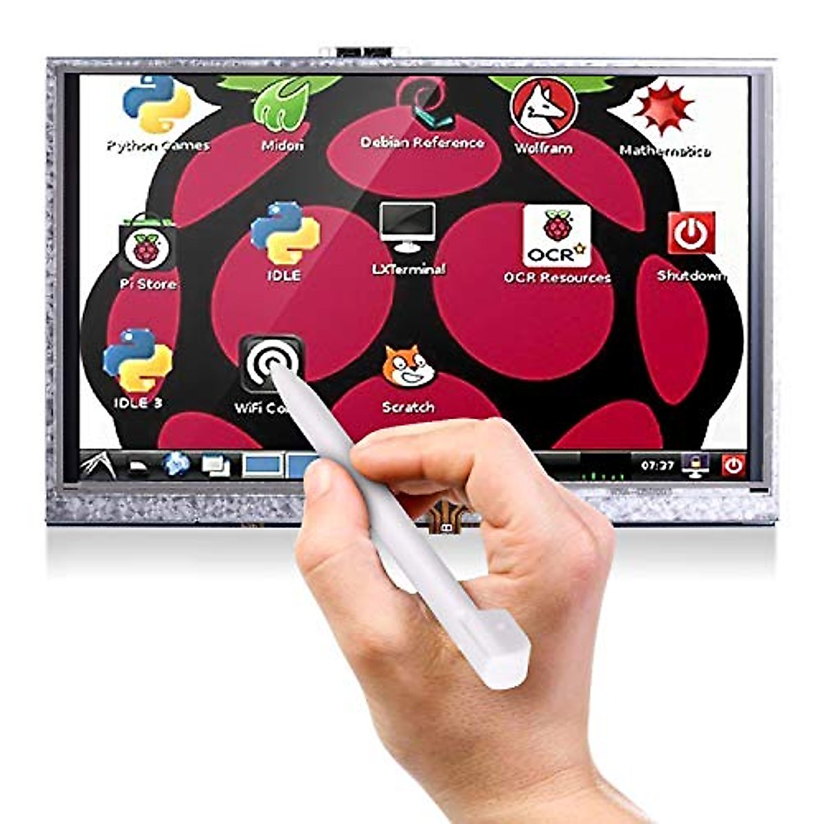 Longruner 5 Inch Touch Screen 800x480 TFT LCD Display for Raspberry Pi 3 2 Model B RPi 1 B B+ A A+ LSC5A (5 inch Touch Screen)