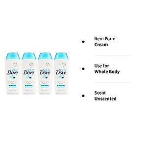 Baby Dove Tip to Toe Wash, Rich Moisture, Travel Size, 1.8 Ounce (Pack of 4)
