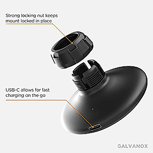 GALVANOX Cup Holder Phone Mount with Magnetic Charger (15W) Car Mount Designed for Magsafe iPhone 12/13/14 Pro Max (USB Adapter Included)