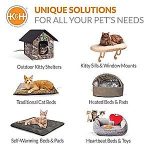 K&H Pet Products Kitty Sill Window Sill Cat Perch, Cat Window Perch for Large Cats, Cat Window Seat, Cat Shelf for Window Sill, Window Cat Bed, Cat Perch w/ Washable Cover – Fleece Unheated