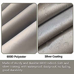 LSongSKY Patio 3-Seater Sofa Cover,Outdoor Couch Cover Fits up to 76W x 32.5D x 33H Inches,100% Waterproof Heavy Duty Patio Furniture Covers,Beige & Gray-Green