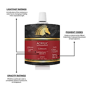 MyArtscape Acrylic Paint Set - 24 x 21ml Tubes - Lightfast - Heavy Body