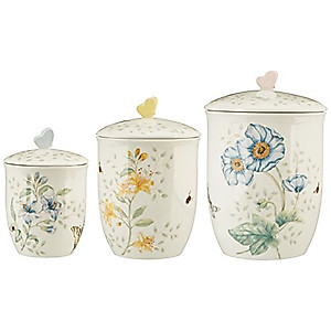 Lenox Butterfly Meadow 3-Piece Canister Set, 6.60 LB, Multi