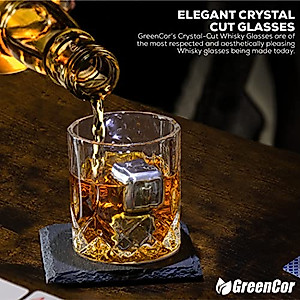 GreenCor Anniversary for Husband, Men, Him- Engraved 'To My Husband' Whisky Glass Gift Set for Birthday, Wedding Annniversary