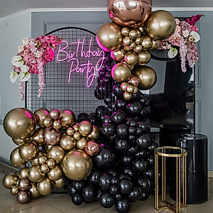 RUBFAC Black Balloons 120pcs 5 Inch Black Balloon Latex Party Balloons for Birthday Supplies Black Backdrop Decorations