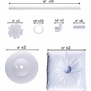 Prextex Balloon Column Kit - Set of 2 Balloon Columns, 5ft Tall | Balloon Arch Stand/Frame, Balloon Tower Holder, Balloon Column, Backdrop | Wedding, Baby Shower, Halloween, Birthday Party, Decoration