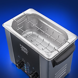X-Tronic Model #3000-XTS 3.0 Liter "Platinum Edition" Commercial Ultrasonic Cleaner with Time & Temp LED Displays, Sweep & Degas Controls, S/S Cleaning Basket, Wire Rack Holder & Wire Beaker Holder