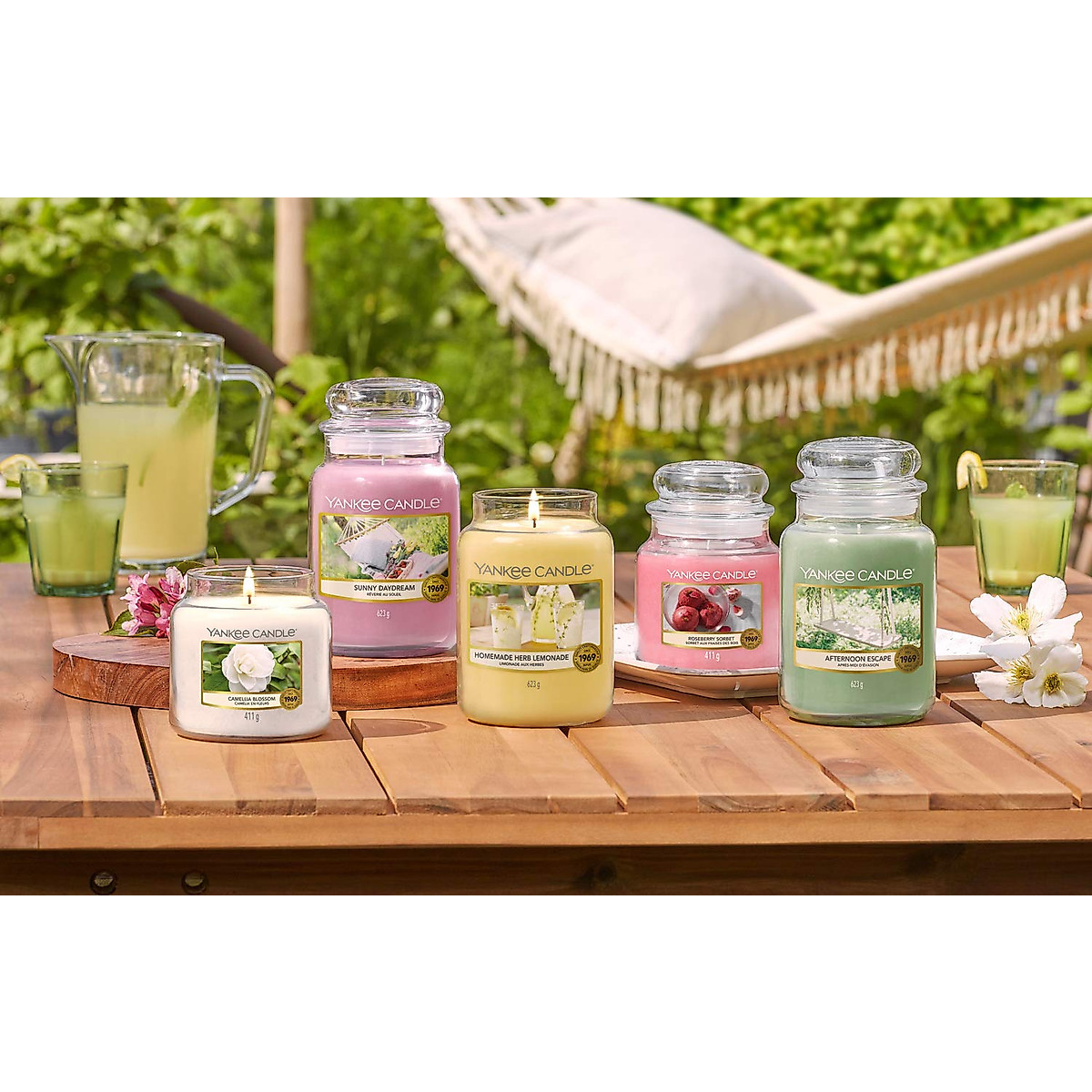 Yankee Candle Small Jar Candle - Sunny Daydream Scented Candle - Up to 30 Hours Burn Time - Garden Hideaway Collection