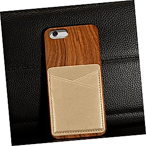 UKCOCO 10 Pcs Mobile Phone Sticker Card Case Stick on Phone Wallet Phone Pocket Phone Id Wallet Holder Back Phone Wallet Pocket Leather Phone Wallet Small Card Wallets Sim Card Dual Card