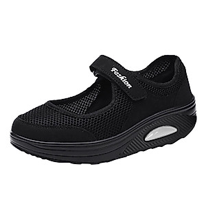 JWSVBF Womens Sneakers for Standing All Day Mesh, Shoes Platform Sport Breathable Fashion Running Lightweight Casual Shoes Women's Women's Casual Shoes Casual Dance Shoes