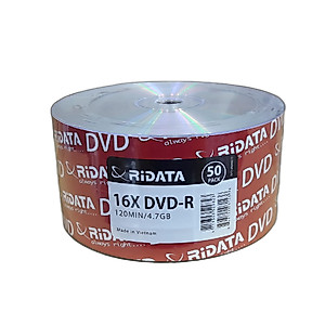 RiDATA DRD-4716-RD100ECOW 4.7GB 16X DVD-R 100 Packs Spindle Shrink Wrap