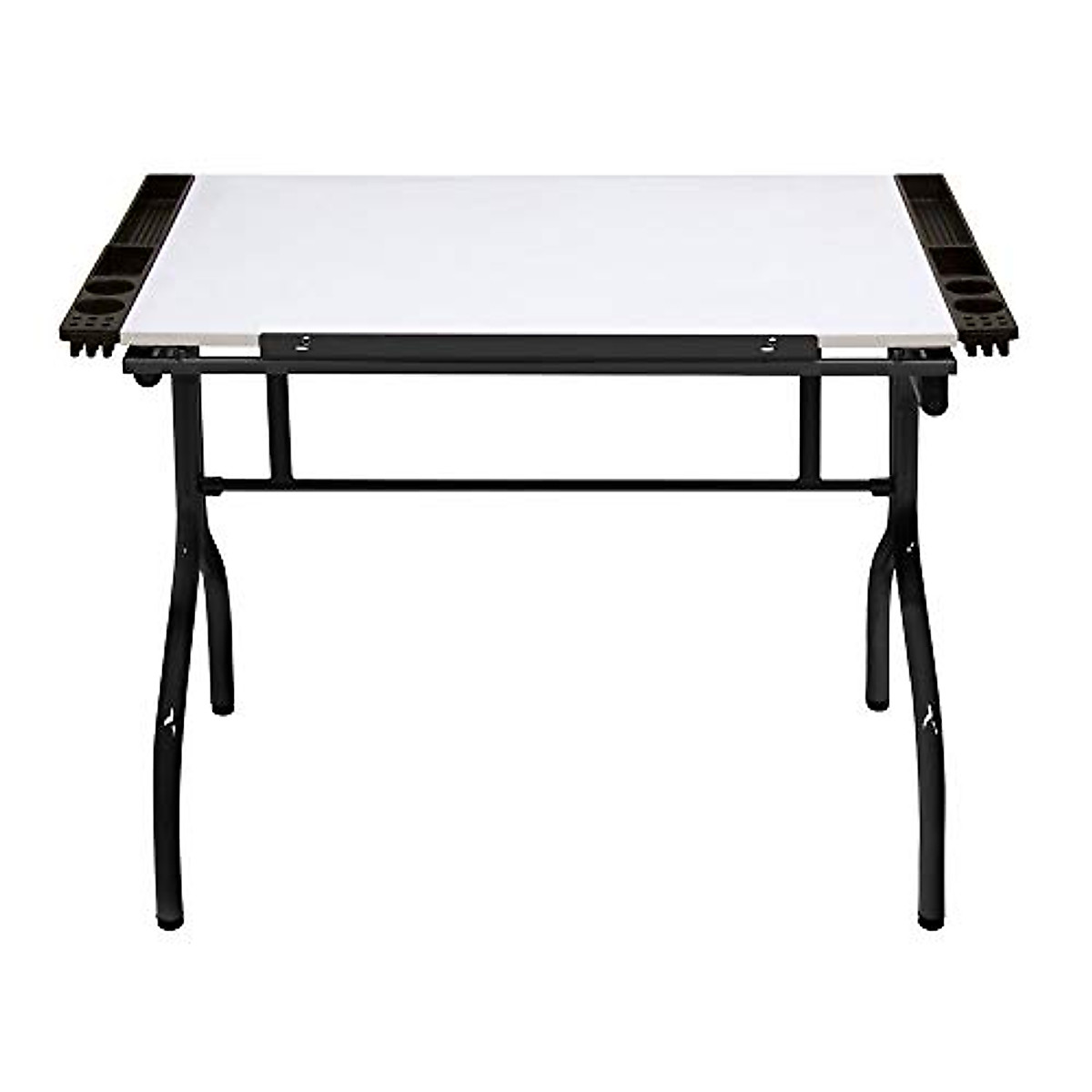 Studio Designs Folding Modern Top Adjustable Drafting Table Craft Table Drawing Desk Hobby Table Writing Desk Studio Desk, 35.25" W x 23.75" D, Black / White