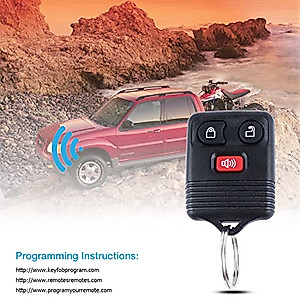 Car Keyless Entry Remote Key Fob Replacement for Ford 1998-2016 F150 F250 F350 Escape Expedition Explorer Ranger /Mazda /Lincoln CWTWB1U331 CWTWB1U345 3Button Pack of 2