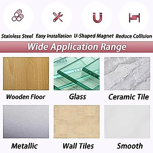 Zhi Jin 1Pc Door Stopper Stainless Steel Magnetic Door Stop Floor Door Catch Security Doorstop Holder Bumper