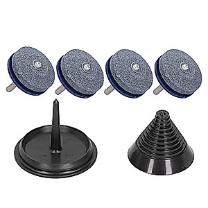 4Pcs Lawn Mower Blade Sharpener with Balancer Power Device Universal Rotating Lawnmower Sharpen Grindstone Garden Accessories