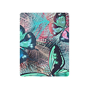 Tropical Leafs Butterfly Baby Crib Sheets Soft Toddler Bed Sheets Breathable Mattress Cover Playard Sheet for Gifts Boys Girls Nursery Bed Mattress, 39 * 27 * 5in