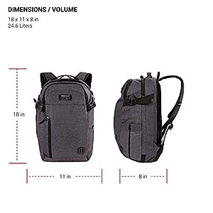 SwissGear Hybrid Travel Laptop Backpack, Heather Grey, 22-Inch