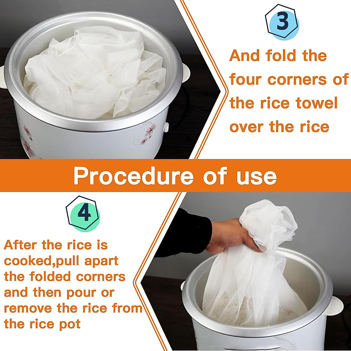 Rice Cooking Net,Non-Stick Rice Cooker Napkin,Reusable Home or Commercial Rice Net Napkin,Cooking Steam Cloth,Bamboo Steamer Mat 31" x 39" (1PCS White)