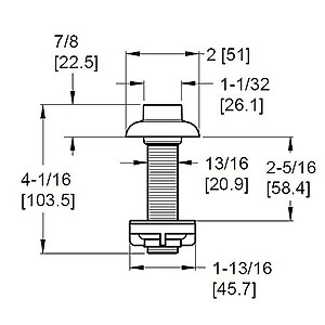 Pfister 961-004S Amherst 34 Series Side Spray Mounting Flange with Hardware, Stainless Steel