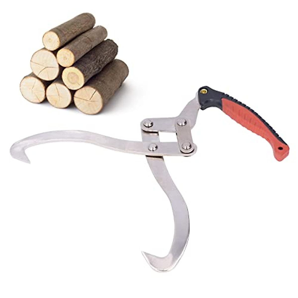 Yosoo Health Gear Log Tongs, Logging Skidding Tongs, Log Lifting Grapple Hook Wooden Claw for Garden Wood Handling