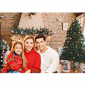 Dudaacvt 10x8ft Christmas Fireplace Theme Backdrop for Photography Christmas Photography Backdrop Merry Xmas Sock Gift Decorations Family Party Party Supplies Banner Booth Props D470