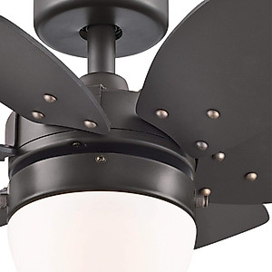 Westinghouse 7232800 Origami Indoor Ceiling Fan with Light, 24 Inch, Espresso