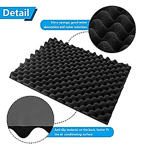 Air Conditioner Drip Cushion,AC Rain Cover,Window AC Removable Foam Mat for Stop Annoying Sounds of Water Drpping onto Your AC(Magnetic Suit for Iron Surface)