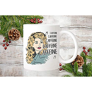 HappyGaoMug - D.o.l.l.y P.a.r.t.o.n Caffeine Jolene Mug,11oz Ceramic Coffee Mug/Tea Cup