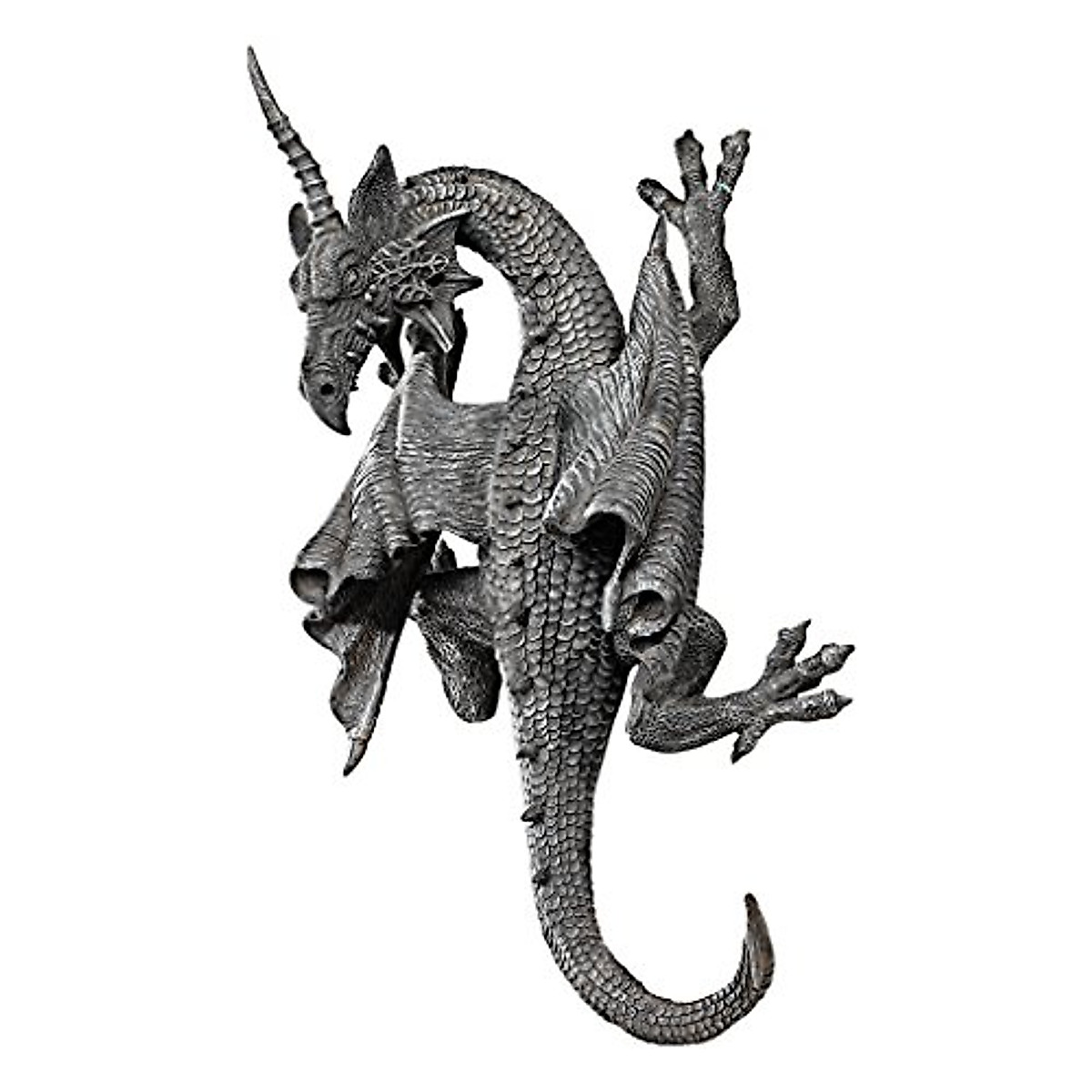 Design Toscano Horned Dragon of Devonshire Wall Sculpture 13 Inch, Single