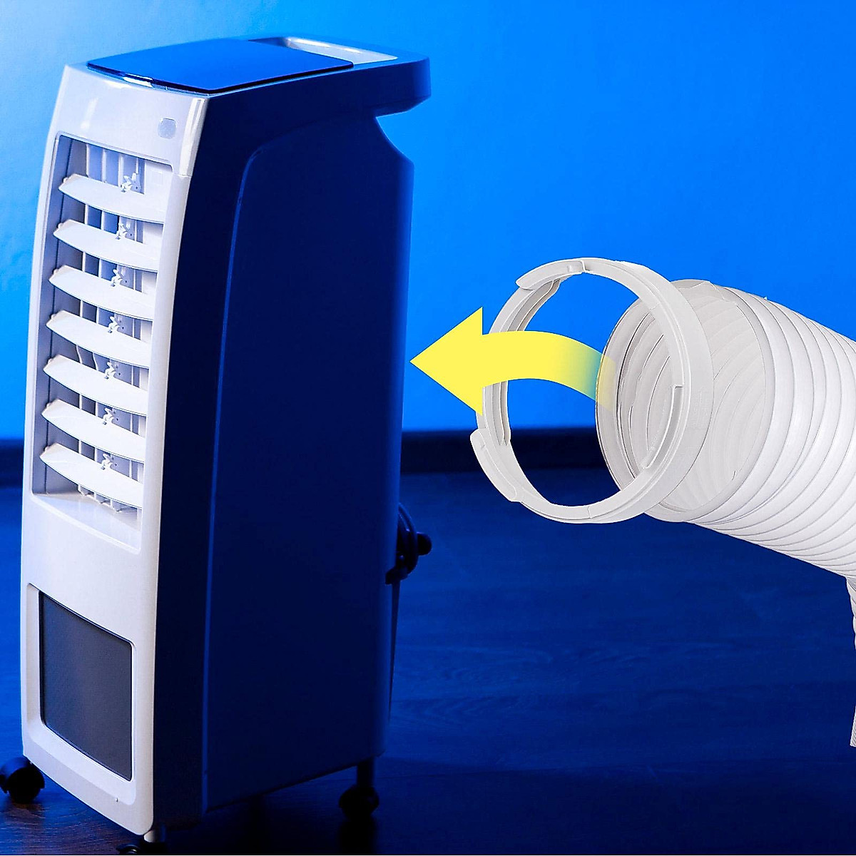 Riakrum 5.9 Inch Air Conditioner Exhaust Hose Coupler Exhaust Vent Hose Connector Tube Coupling Extender with Thread Hose Coupler Extension for Air Conditioning(1 Piece)