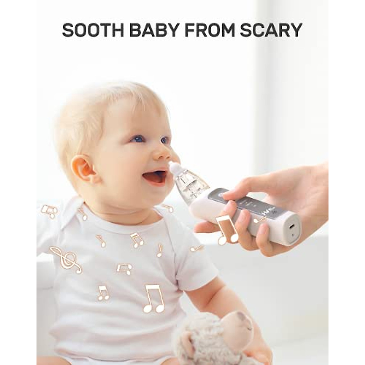 Baby Nasal Aspirator | Nose Sucker for Baby | Baby Nose Cleaner | Electric Nasal Aspirator for Toddler, Rechargeable with Music Function Adjustable Volume