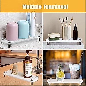 KOMARTH Instant Dry Sink Organizer-Sink Caddy, Diatomaceous Pedestal, Dries Instantly and Prevents Moisture Buildup, Good Choice for Kitchen Soap Tray, Sponge holder and Nice Vanity Trays for Bathroom