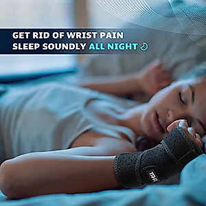 YAHA Wrist Brace for Carpal Tunnel, Adjustable Wrist Support Brace Splint with 2 Stays for Women Men Working Out Day&Night, Hand Support for Tendonitis, Right,S/M