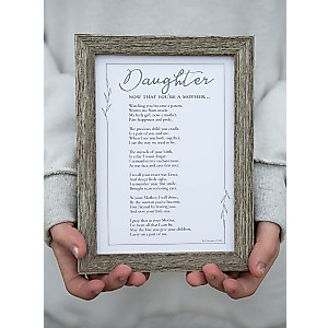 Now That You're a Mother Frame- Gift for Daughter from Mom for Christmas, Mother's Day, Child Birth - Made in USA