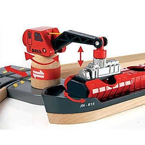 BRIO World 33052 Deluxe Railway Set | Comprehensive Wooden Train Toy Set for Kids Age 3 and Up | FSC Certified Eco-Friendly Toy | Exciting Harbor and Metro Scenes